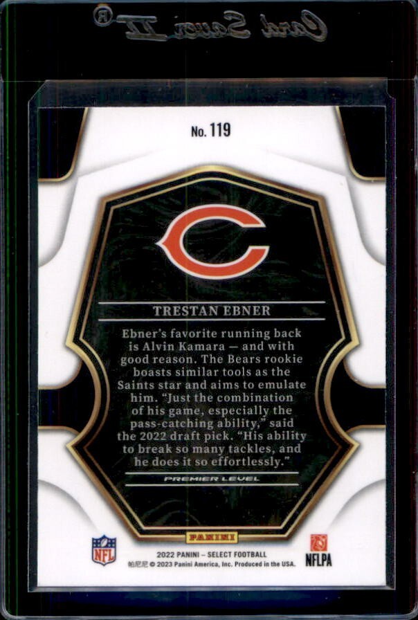 2022 Select #119 Trestan Ebner Bears Premier Level Rookie - Nice Card ...
