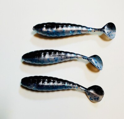 Mister Twister Soft Plastic Baits 3" 10- Pack Sassy Grub Shad Tri-Alive ...