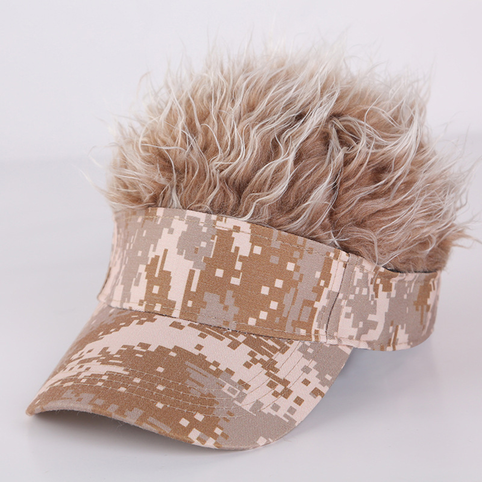 Wig Golf Baseball Cap with Fake Hair Cap Sun Visor Fun Toupee Men Hats ...