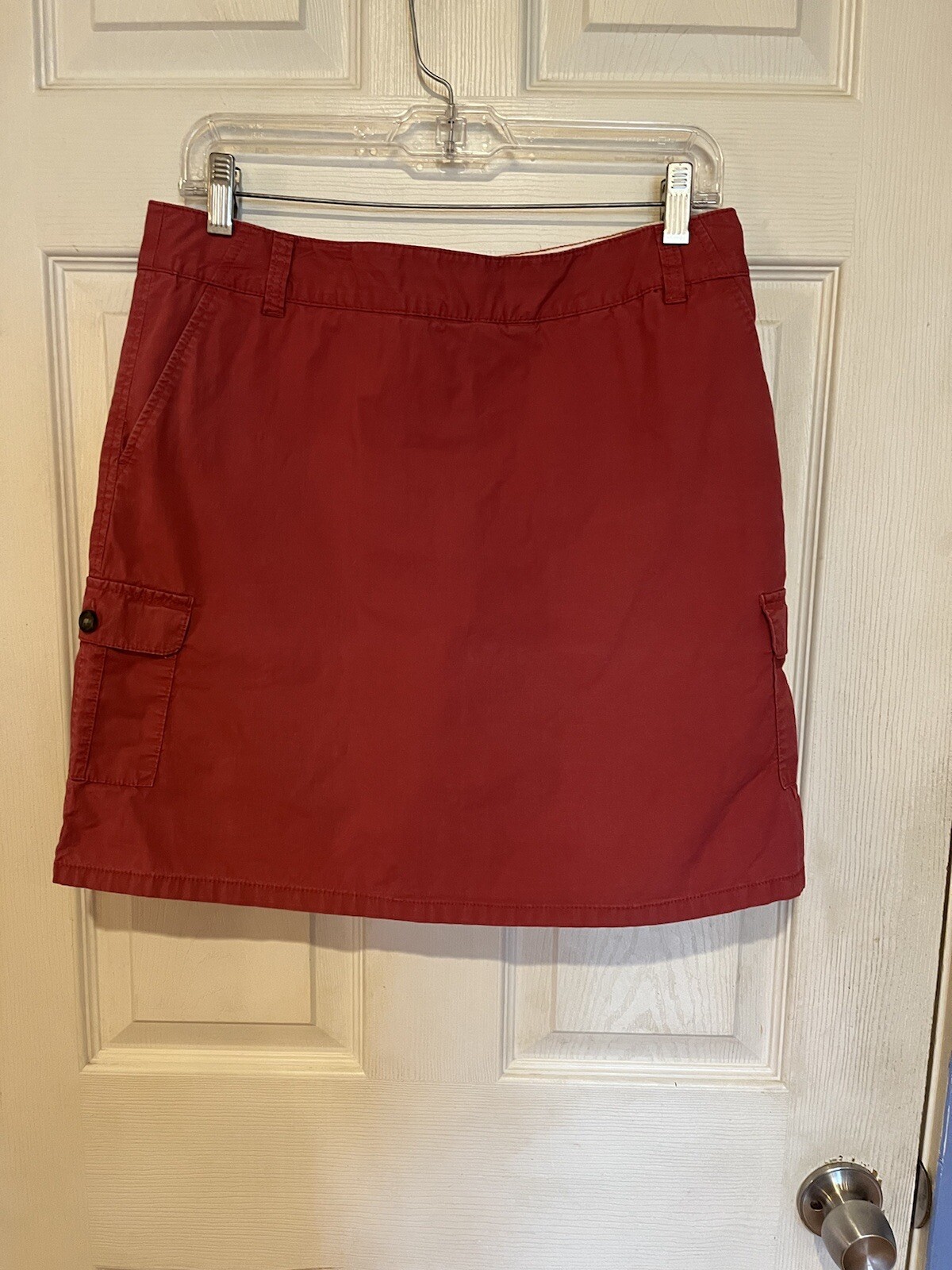 Dockers Womens Red Skort 6 Side Zip Cotton Blend Racquetball Golf ...