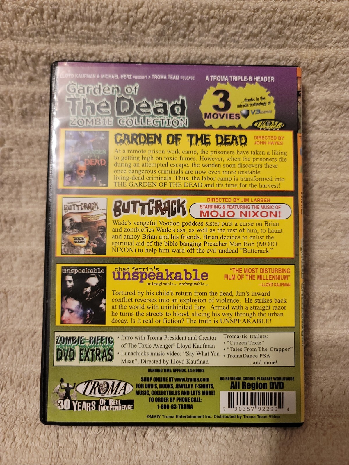 Troma Triple B-Header - Vol. 3: GARDEN OF THE DEAD ZOMBIE COLLECTION ...