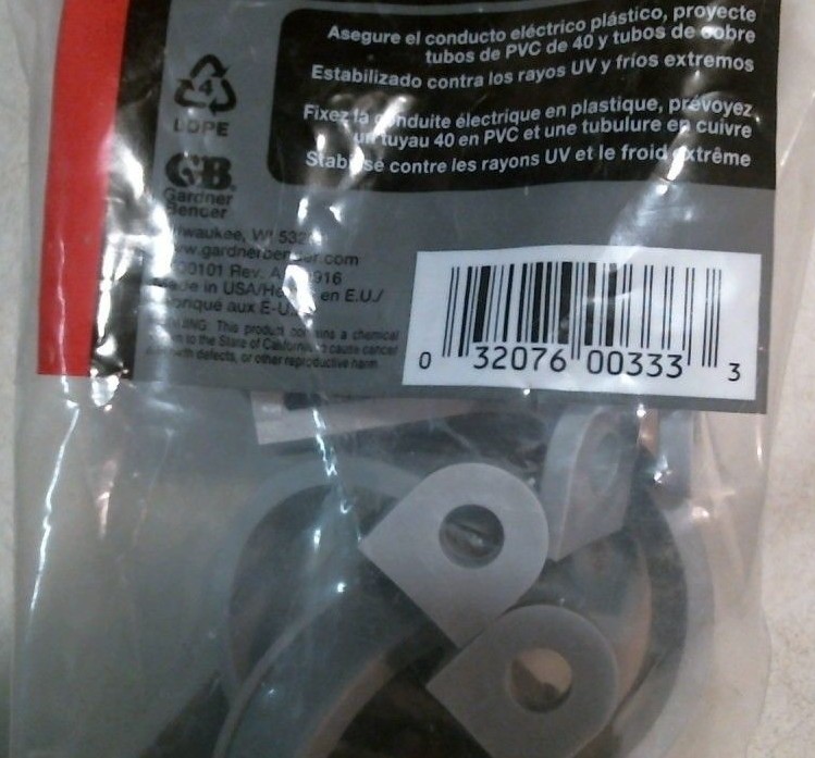 Gardner Bender GCC-510, 2 Hole Plastic Straps 1 1/2", Pack Of 10 FREE ...