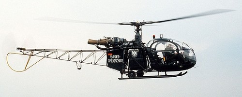 SA-313 Alouette II Germany Helicopter Wood Model Replica Large Free ...