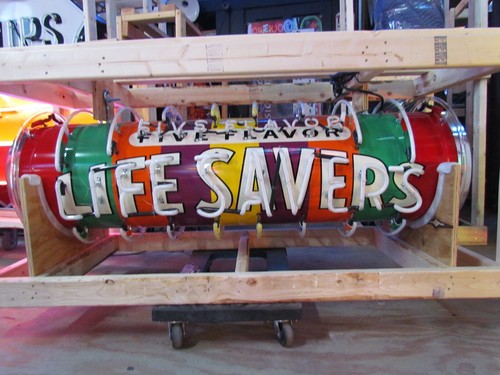 New Lifesavers Roll Painted Neon Sign 62 IN W x 18 IN Diameter | eBay