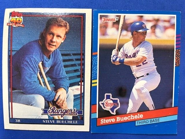 MLB - Steve Buechele 1991 Topps 40th Anniv & 1991 Donruss Baseball ...
