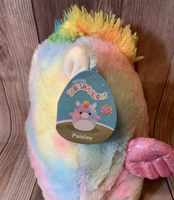 Kellytoy Squishmallow Fuzzmallow Paisley the Pegasus 12 in Plush Doll ...