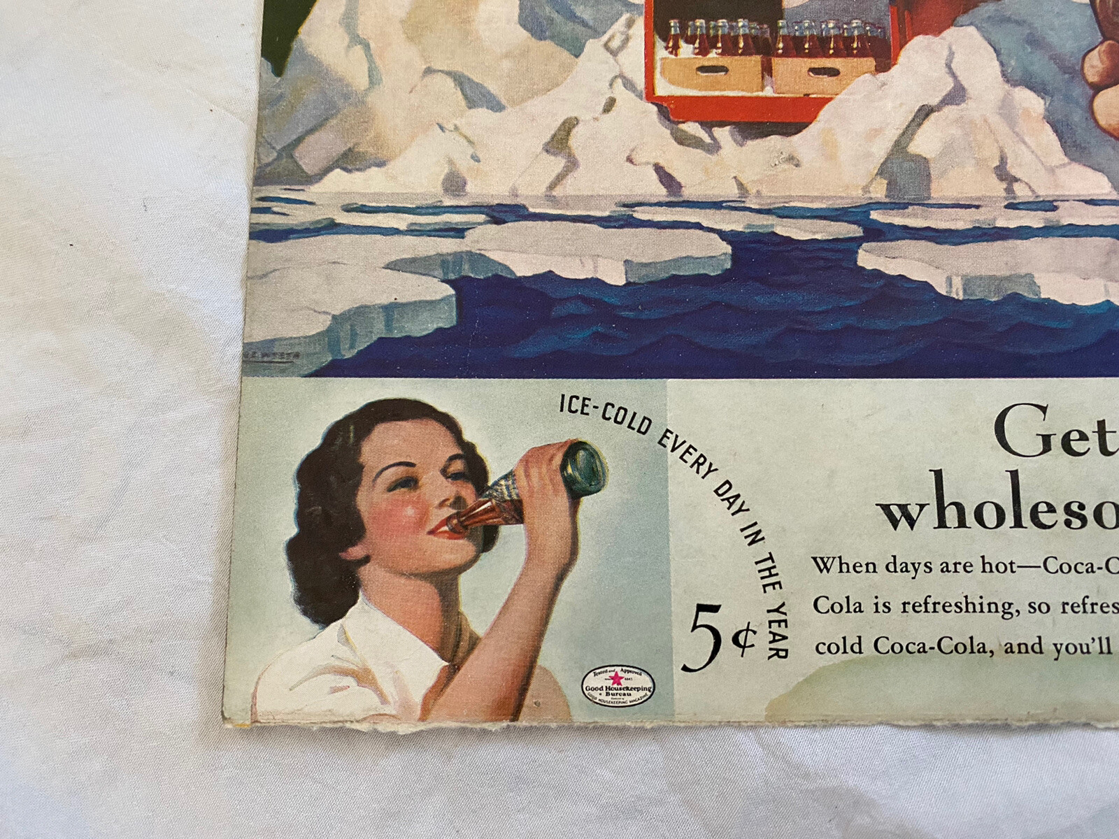 1936 Coca-Cola soda magazine ad get the feel of wholesome | eBay