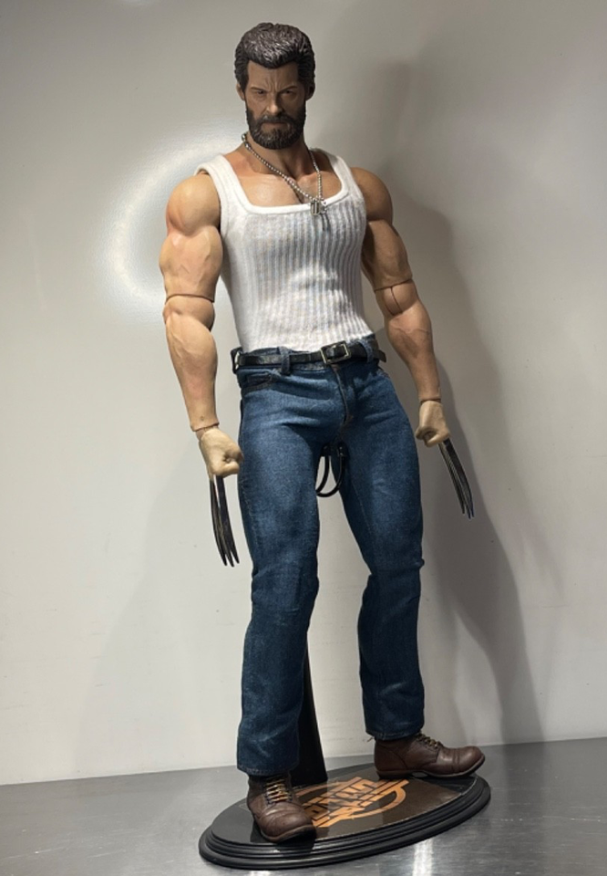 1:6 Custom Logan Wolverine 12" Figure & Stand WorldBox Muscle Body ...