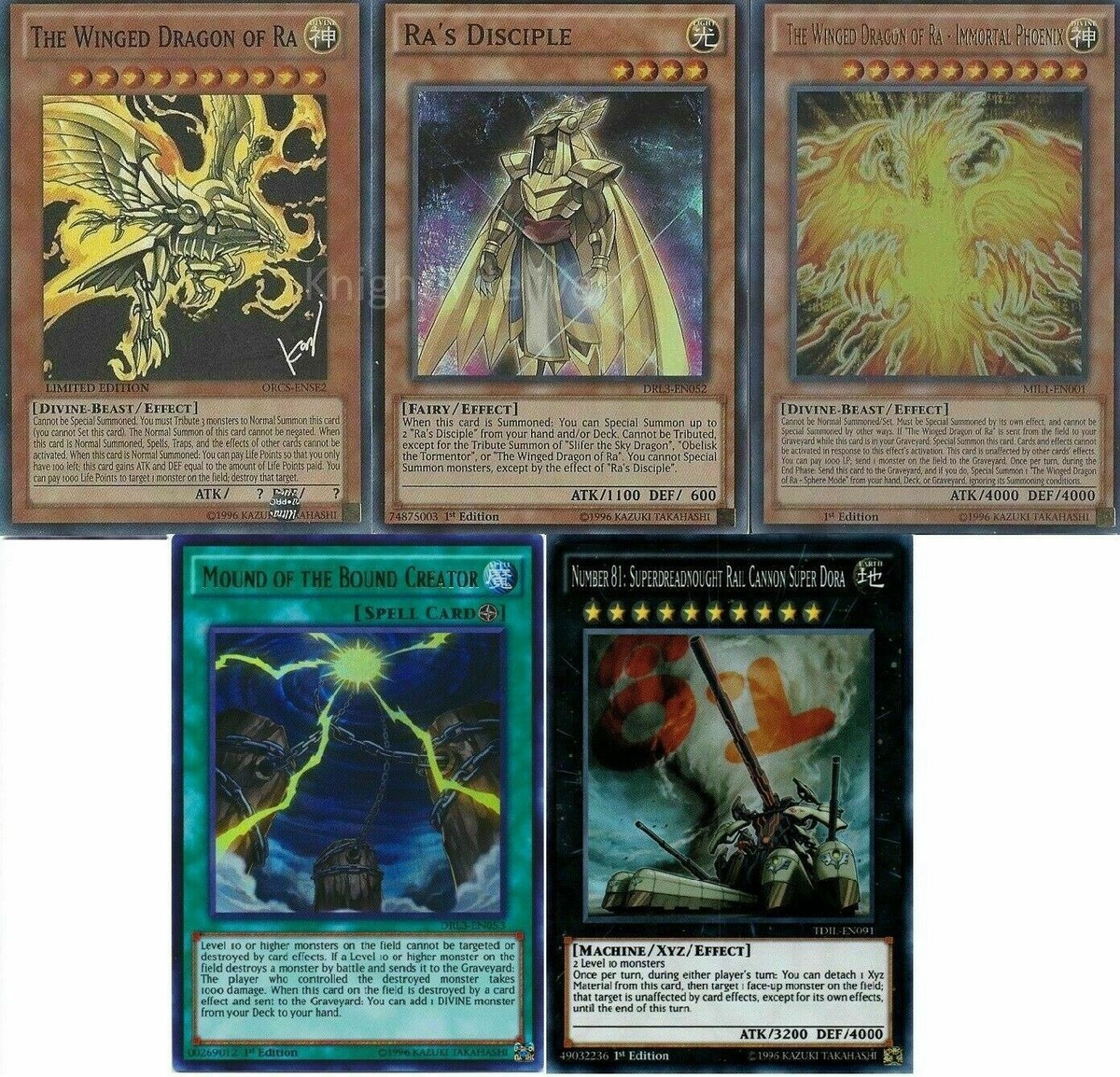 The Winged Dragon Of Ra Deck Yugioh Yami Marik Ishtar Deck The Winged
