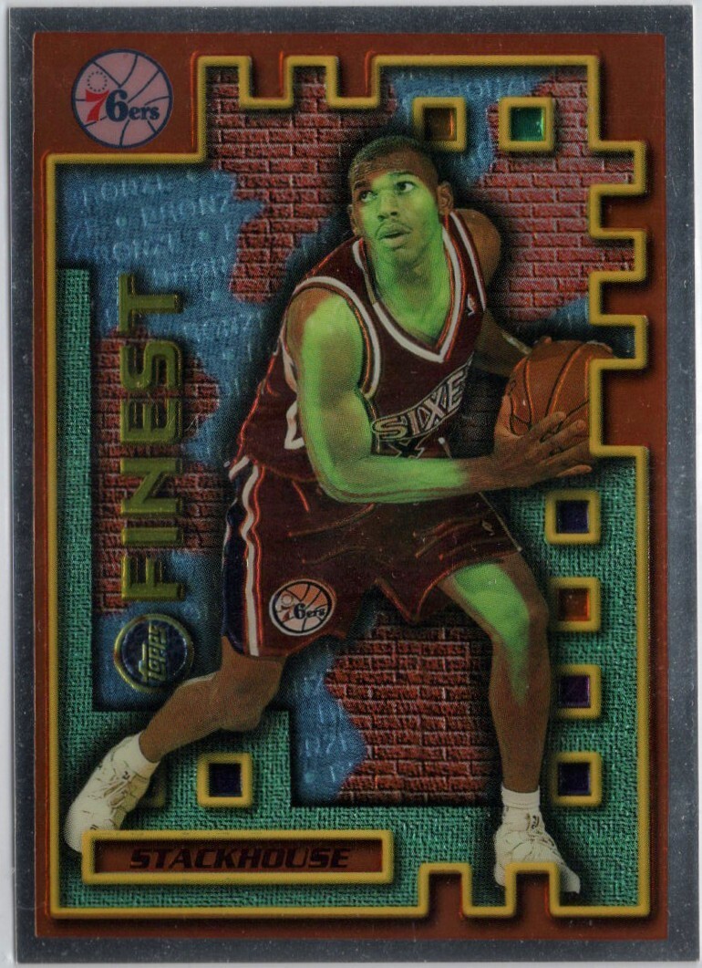 1995-96 Topps Finest Mystery Finest Jerry Stackhouse Rookie Card #M28 ...