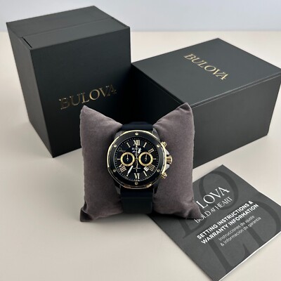 Bulova 98B278 Men's Marine Star Chronograph with Silicon Band 44mm ...