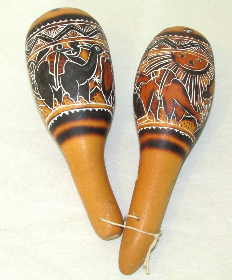 Peruvian Gourd Maracas, Pair | eBay