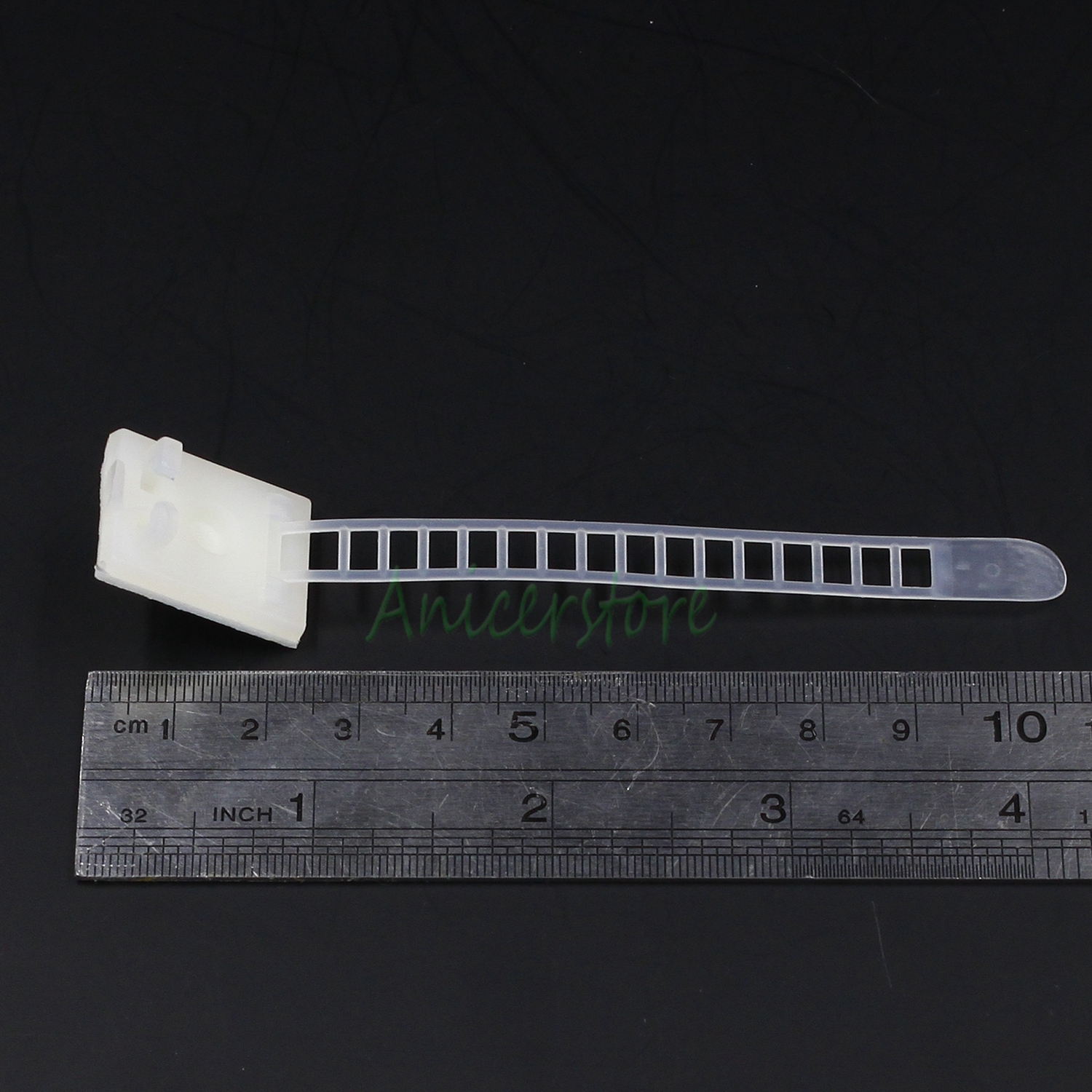 50-Pieces Self Adhesive Adjustable Wire Fixing Clamp Cable Tie Mount ...