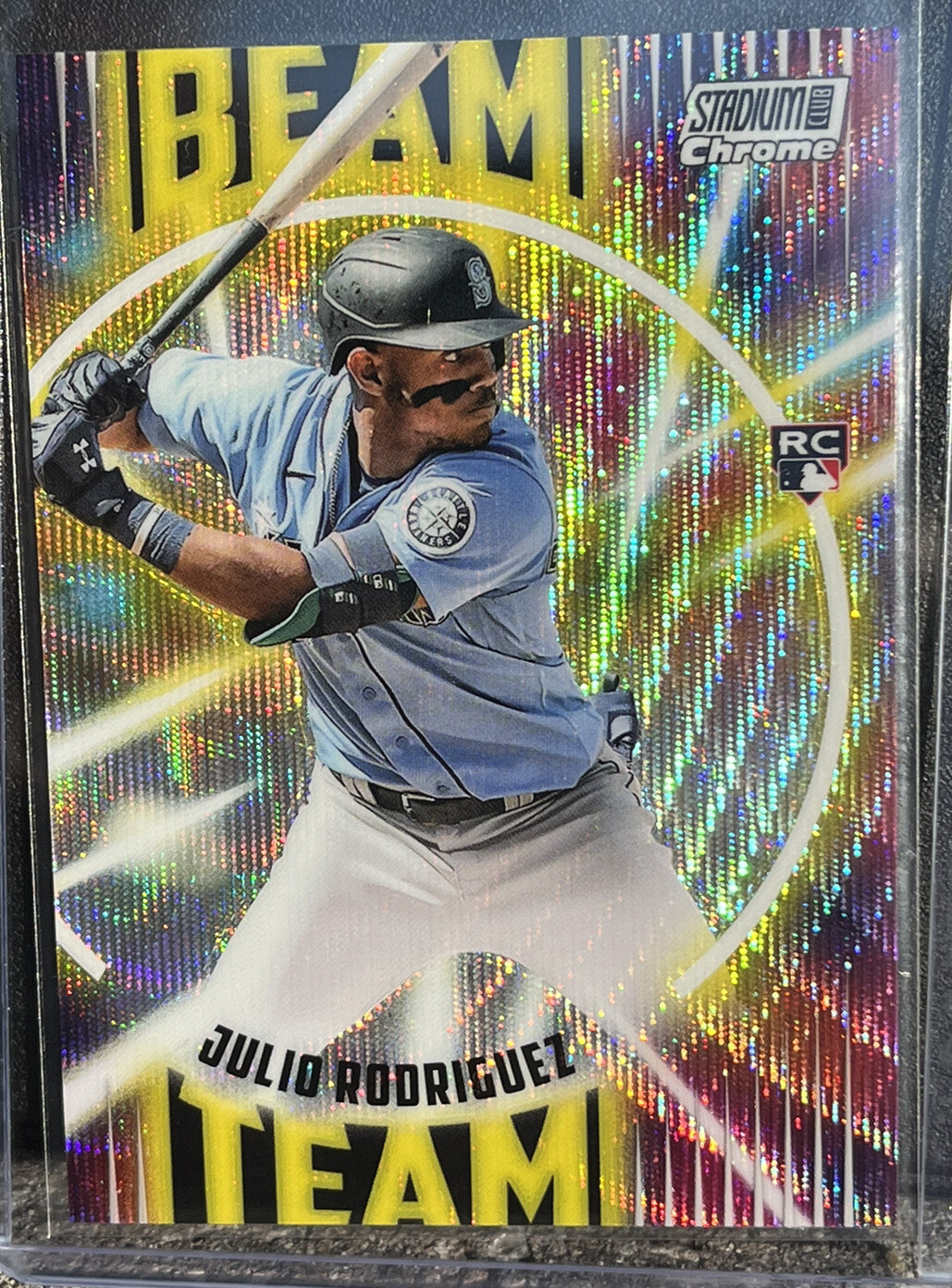 2022 Topps Stadium Club Chrome Beam Team Julio Rodriguez Wave #BT-19 ...