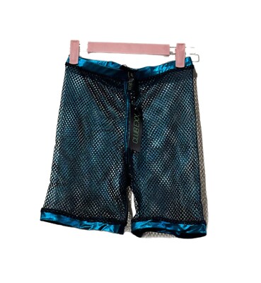 Dolls Kill (I) Club Exx Sonic Worship Black Fishnet Biker Shorts Sz S ...