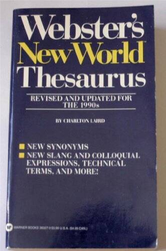 Webster's New World Thesaurus - Paperback By Charles Laird - ACCEPTABLE ...