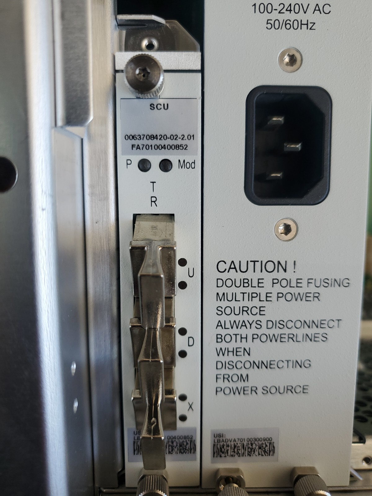 ADVA FIBER SERVICE PLATFORM FSP 3000R7 OPTICAL S7HU SHELF 2AC-HP&SCU ...