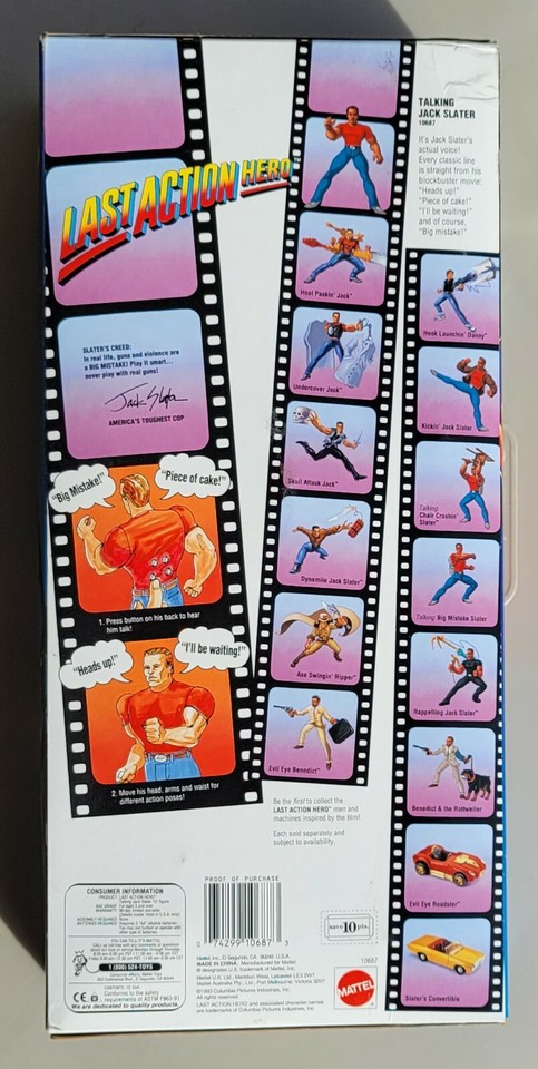 wwf ljn mattel 15" last action hero jack slater action figure | eBay