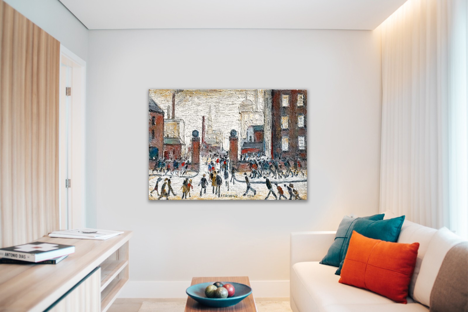 L. S. Lowry A Mill Scene Wigan CANVAS PAINTING ART PRINT POSTER 1865 | eBay