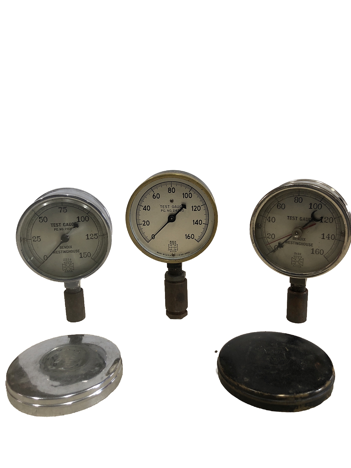 Bendix-Westinghouse Air Brakes Test Gauge Piece No 217694 NOS (LOT OF 3 ...