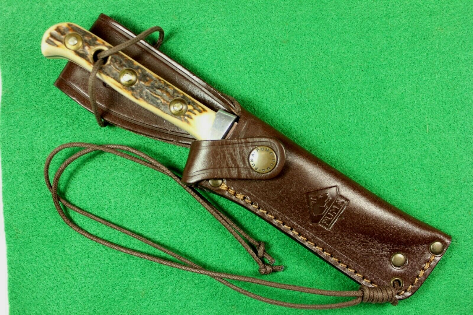 PUMA Skinner No. 6393 PUMASTER Steel Made Germany w/ Puma Leather ...