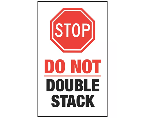Uline "STOP, Do Not Double Stack" 10" x 6" Shipping Pallet Box Stickers ...