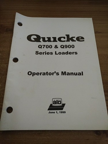 Quicke Q700 & Q900 Series Loaders Operators Manual 99 | eBay