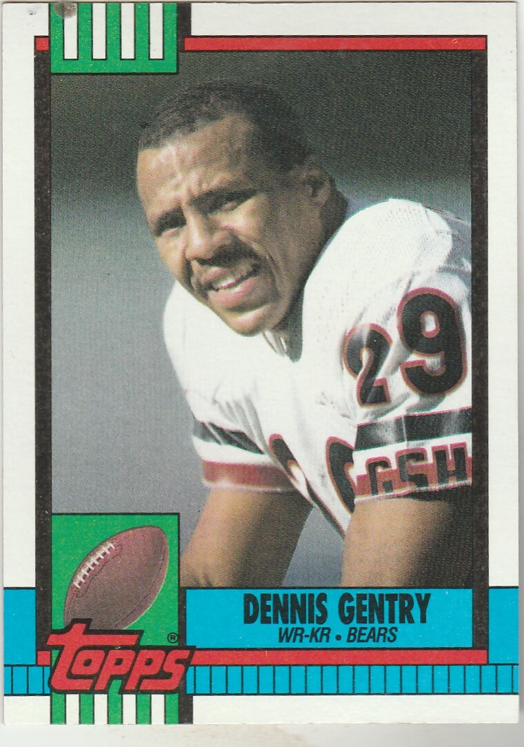 FREE SHIPPING-MINT-1990 Topps #371 Dennis Gentry Chicago Bears PLUS ...