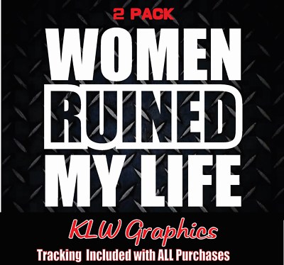 Women Ruined Vinyl decal Sticker Car Turbo Diesel Truck 7.3 6.7 6.6 ...
