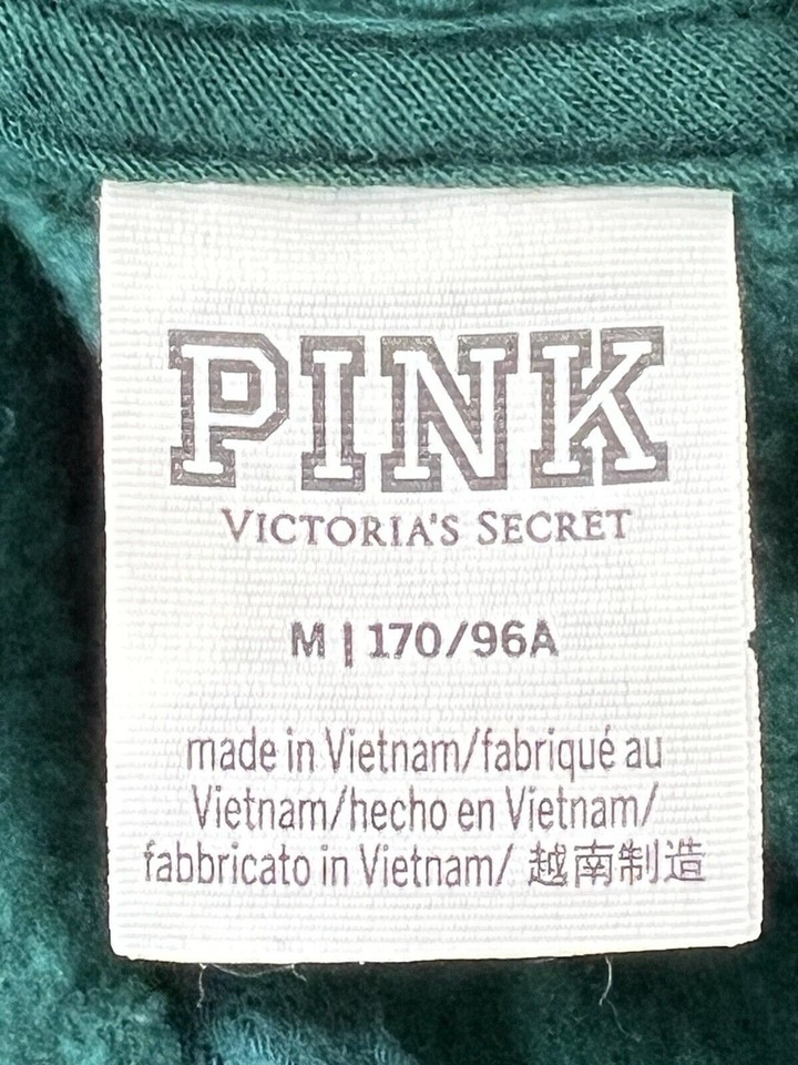 Victoria’s Secret Pink Green Love Pink Originals Glitter Logo Hoodie ...