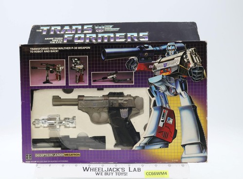Megatron 100% Complete W/BOX & INSERT UNUSED STICKERS G1 Transformers ...