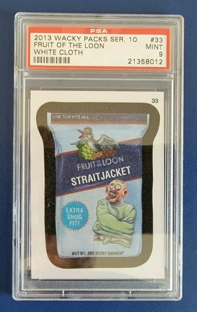 2013 WACKY PACKAGES SERIES 10 CLOTH #33 FROOT OF THE LOON PSA 9 @@ MINT ...