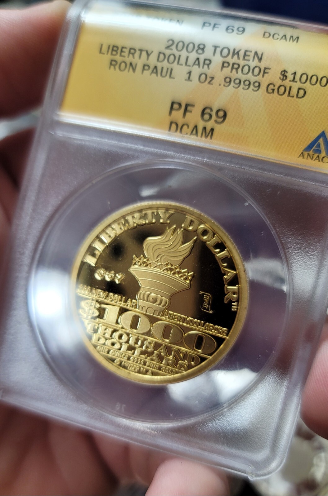 2008 1 Oz 9999 Gold RON PAUL NORFED L!BERTY DOLLAR | eBay