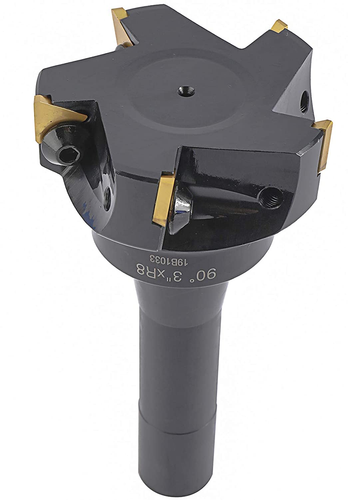 3'' Carbide Indexable End Mill, R8 Shank, 5 Flute, with Tpg322 Inserts ...