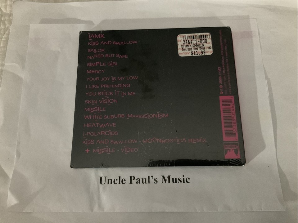 Kiss + Swallow by IAMX (CD, 2008) Brand New Factory Sealed RARE OOAK ...