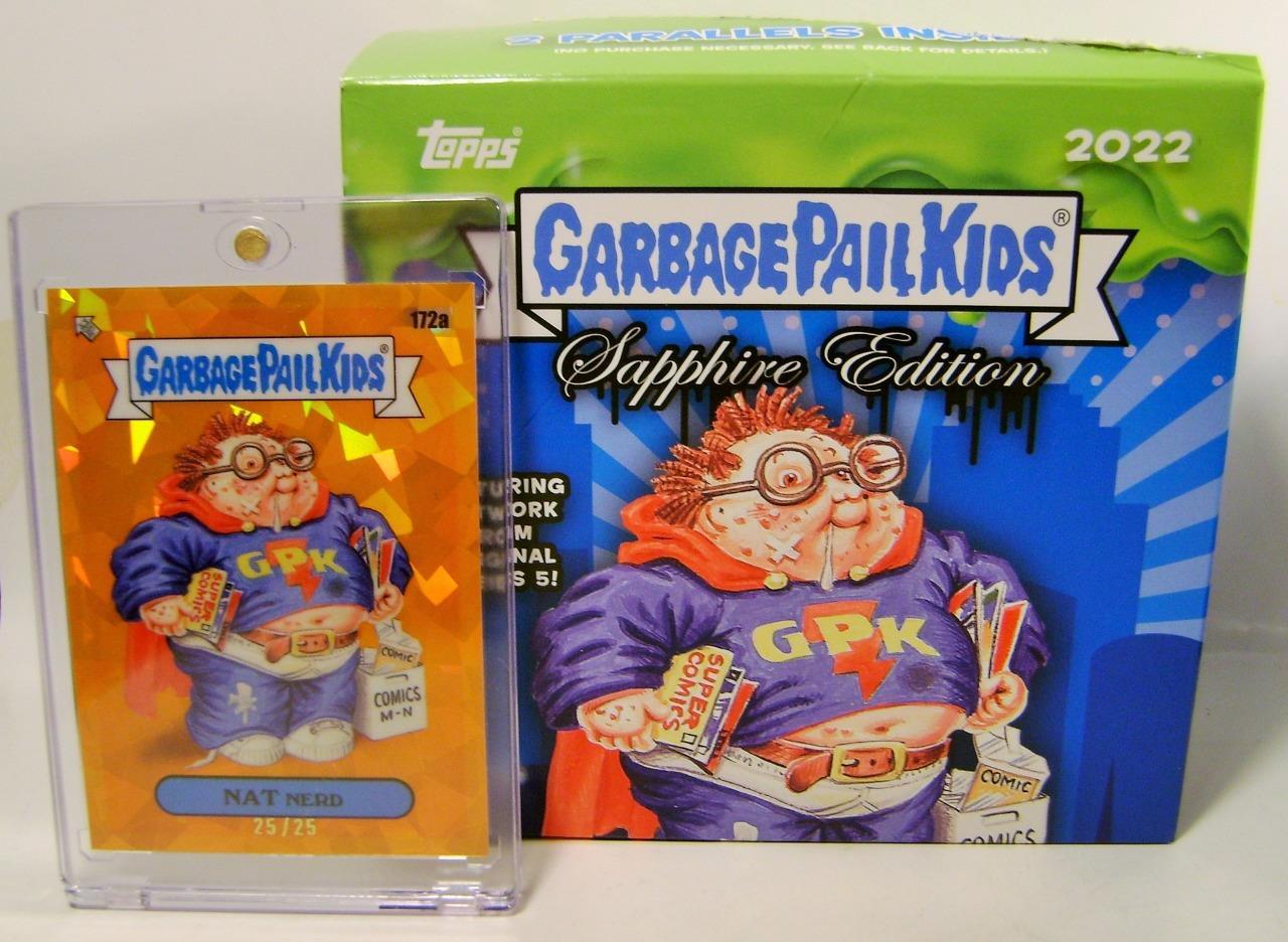 NAT NERD #25 /25 EBAY 1/1 172A ORANGE SAPPHIRE GARBAGE PAIL KIDS TOPPS ...