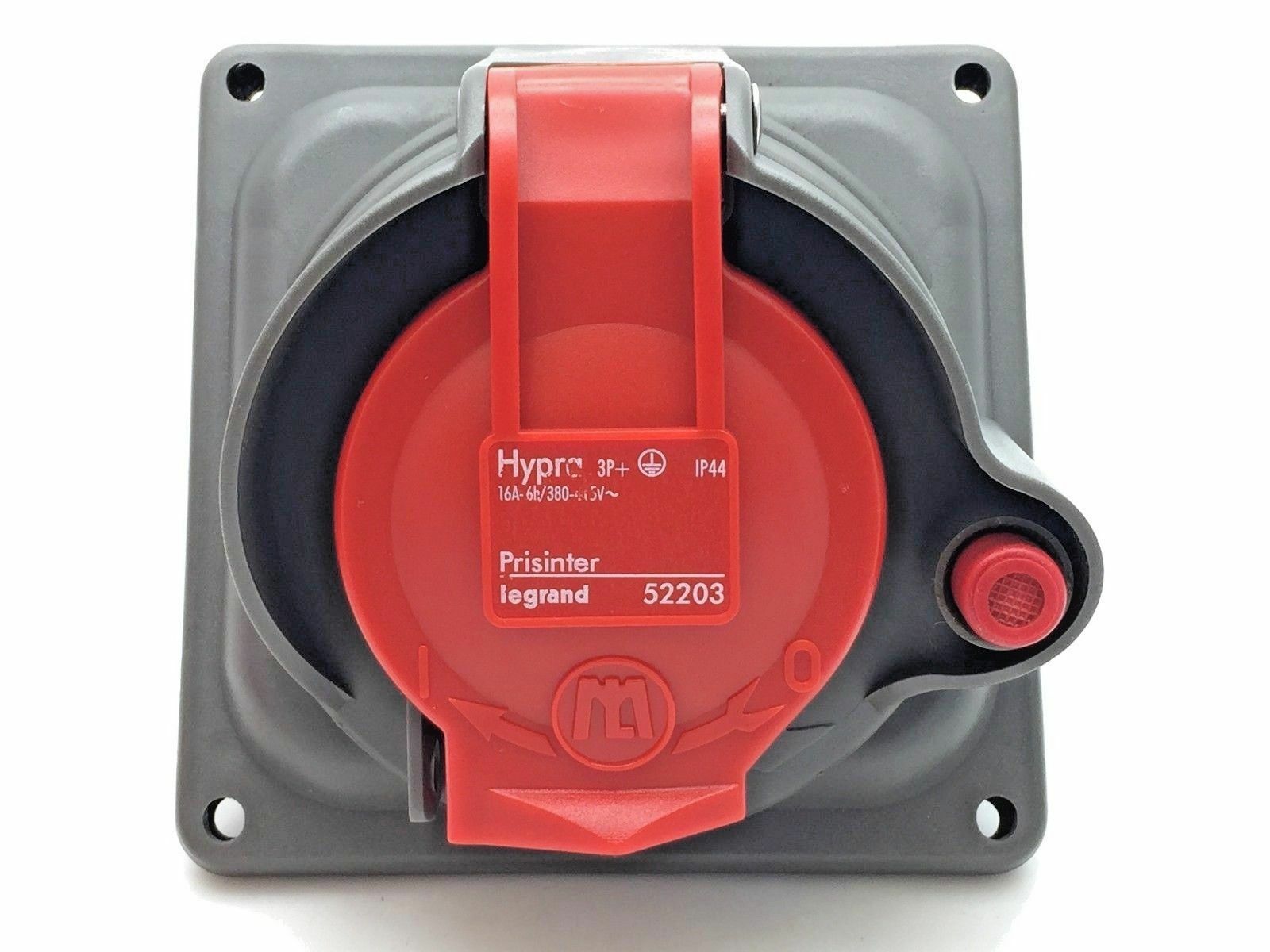 Legrand 52203 Panel Mounting Socket Prisinter Hypra 16A 380-415V AC 3P ...