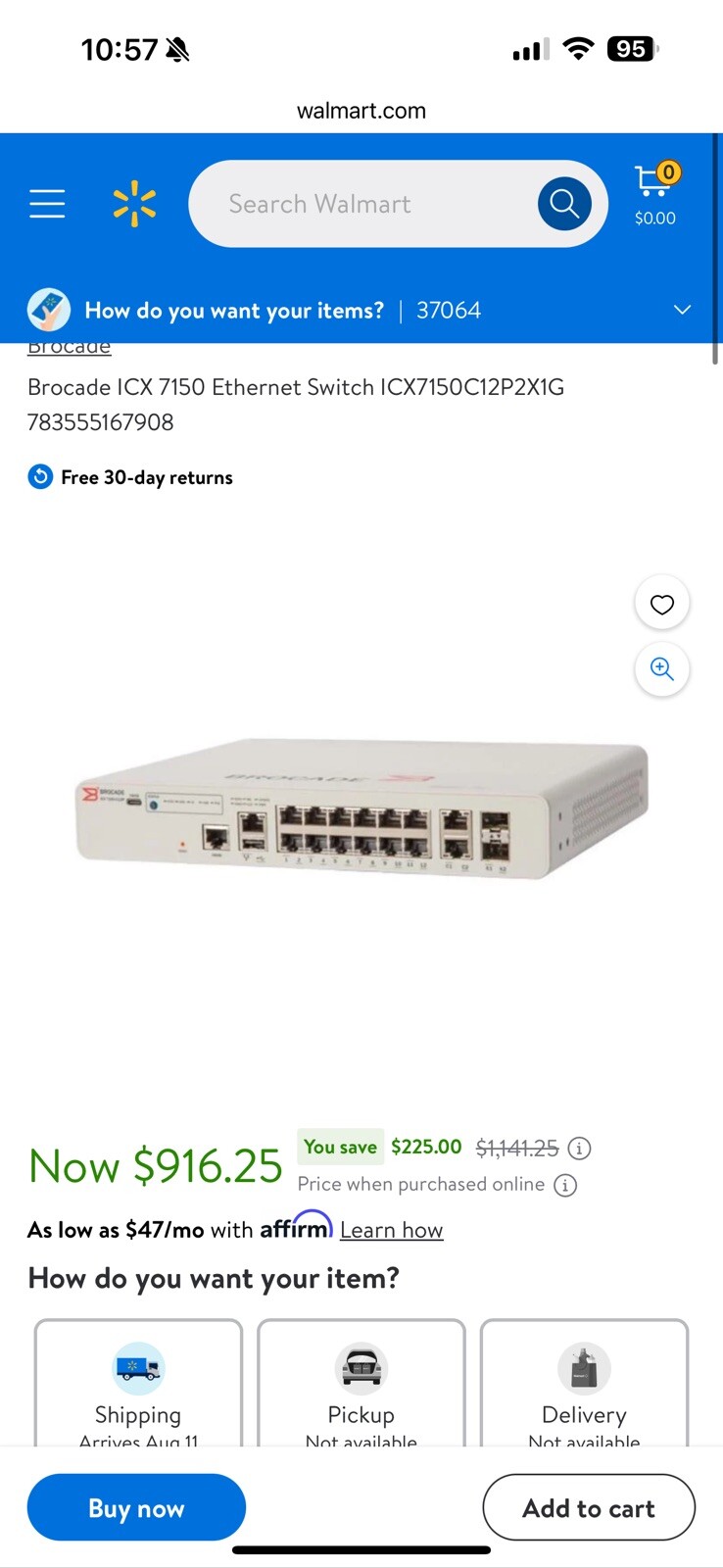 Ruckus ICX 7150-C12P 12-Ports Rack Compact PoE Switch for sale online ...