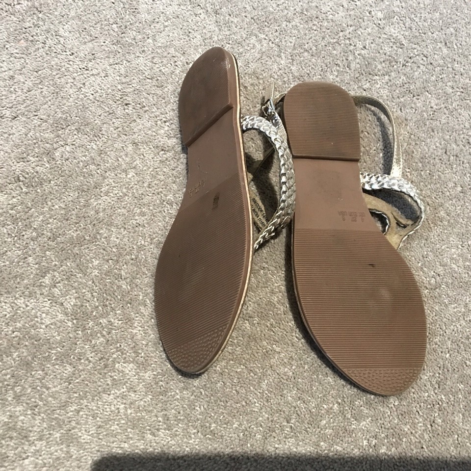 PRIMARK STRAPPY GOLD TOE POST SANDALS FLATS UK 4 VGC | eBay UK