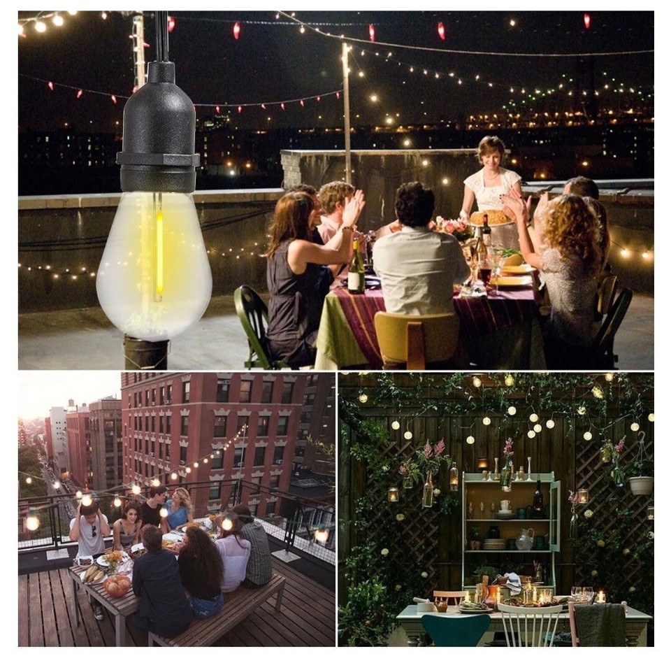 LED 1W String Light Bulbs Outdoor S14/822/PC Feit String light 4 pc non ...