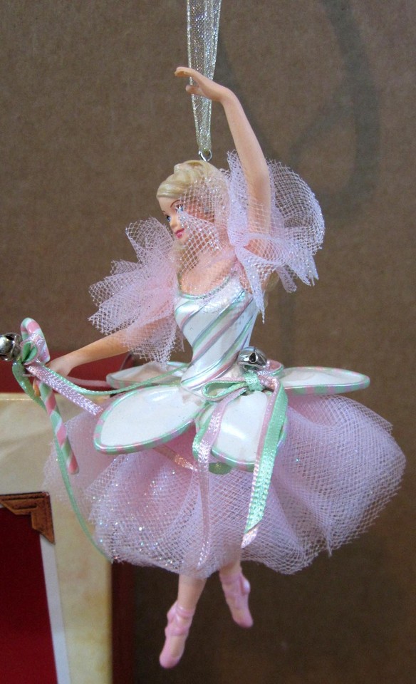 Peppermint Candy Cane Barbie Doll Hallmark Keepsake Ornament Handcraft ...