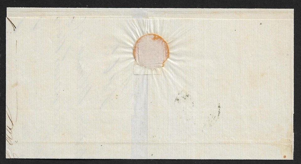 ARGENTINA BUENOS AIRES TO ROSARIO 2c SC#13 ON FOLDED COVER 1863 W ...