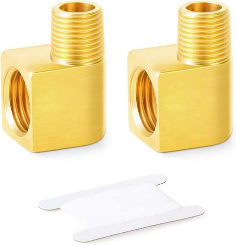 2PCS 1/4" NPT Brake Line Adapter Fittings 1/2"-20 Threads for Inverted ...