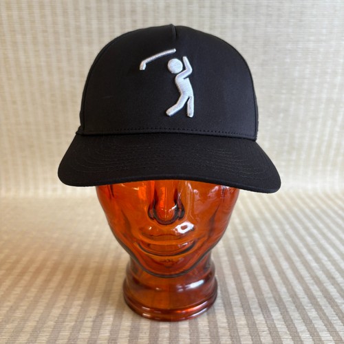 Bogey Bros Bogeyman Golf Cap Hat Mens OSFA Black Performance Snapback ...