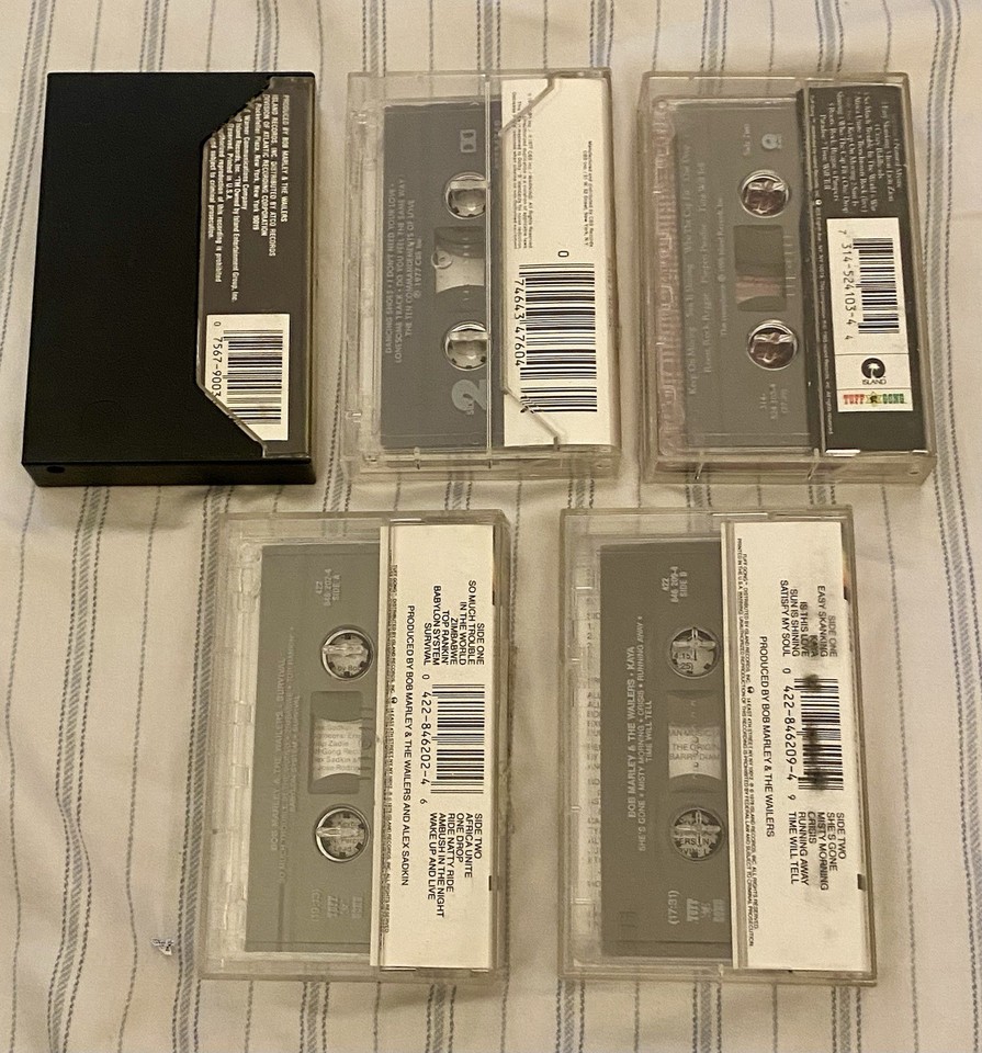 5 Bob Marley & The Wailers Cassette Tapes: Uprising Survival, Kaya ...