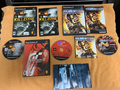 3 lot PS2 games Kill Switch + Kill Zone + Gran Turismo 3 A-Spec ...