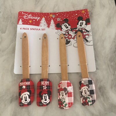 Disney Mickey & Minnie 4 Pack Mini Spatula Silicone Set - NEW - READ ...