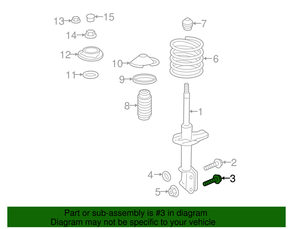 Genuine Subaru Strut Lower Bolt 901000394 | eBay