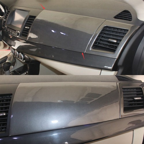 Style Carbon Fiber Console Co-Pilot Panel For Mitsubishi Lancer ...