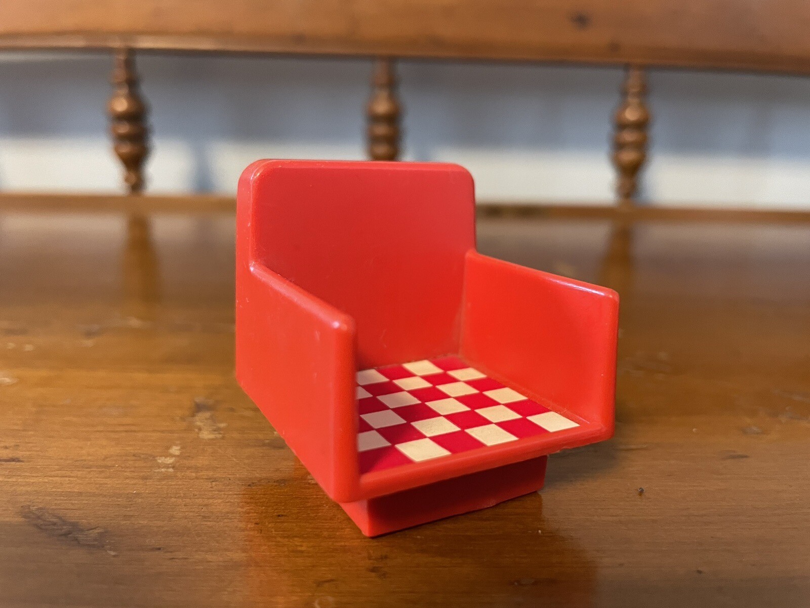 Playskool Little People Dollhouse Camper Checkered Chair Vintage 1973 ...